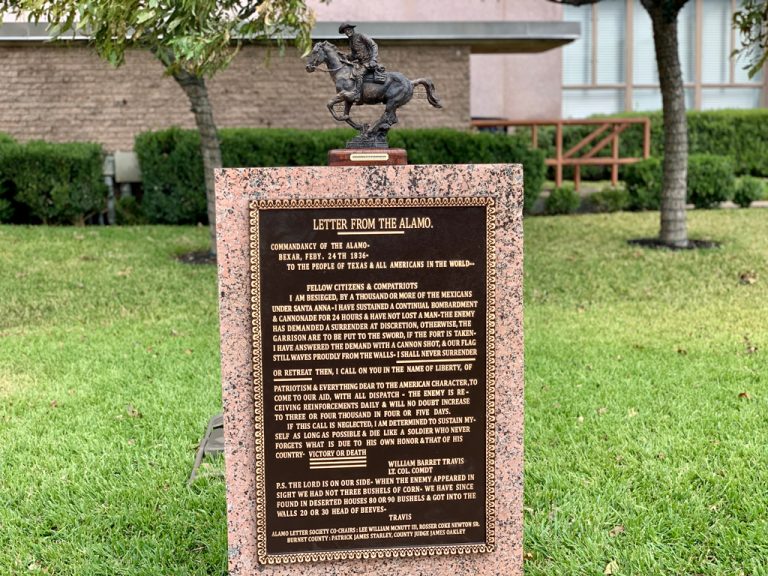 Burnet County remembers the Alamo with ‘Victory or Death’ plaque ...