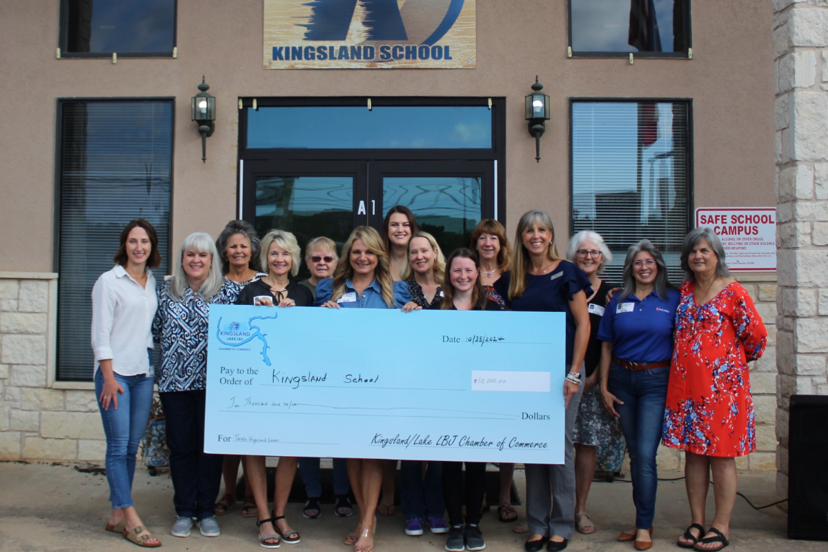 WINDOW ON THE HIGHLAND LAKES: Big check for Kingsland School ...