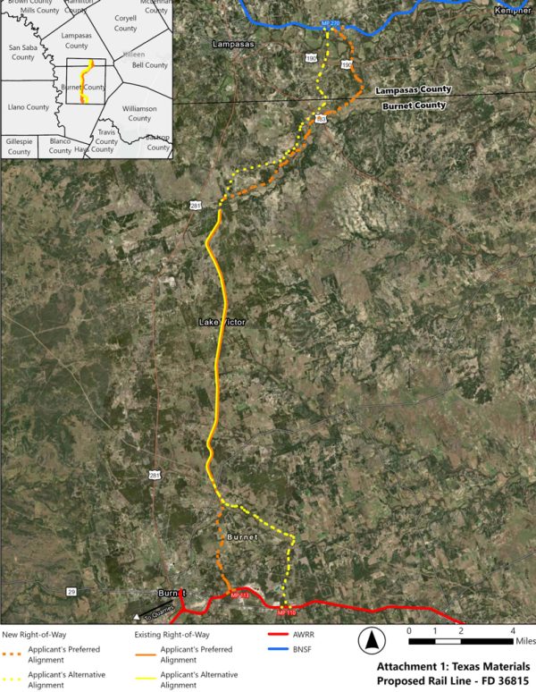 Aggregate company proposes railway through Burnet County - DailyTrib.com