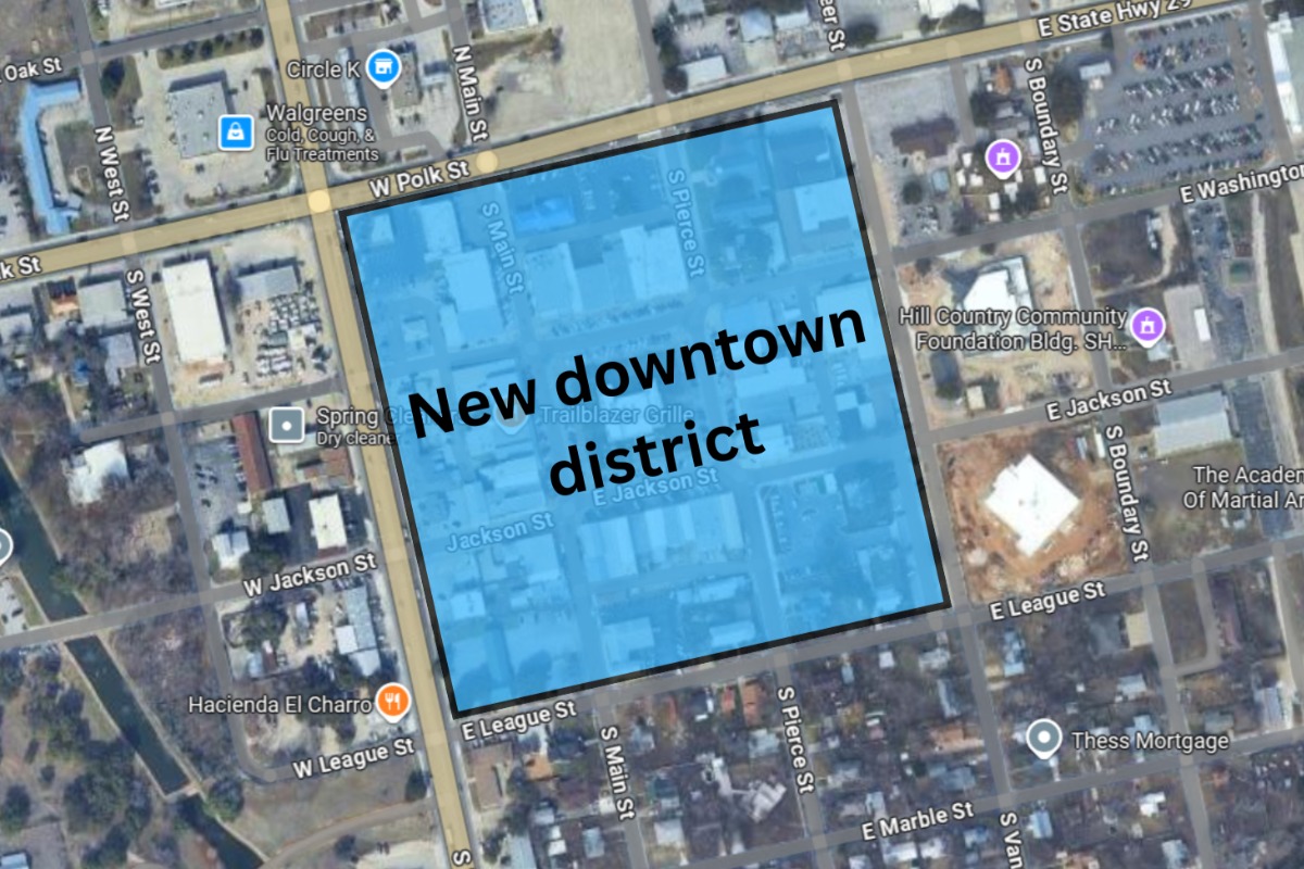 Map Burnet new downtown district - DailyTrib.com