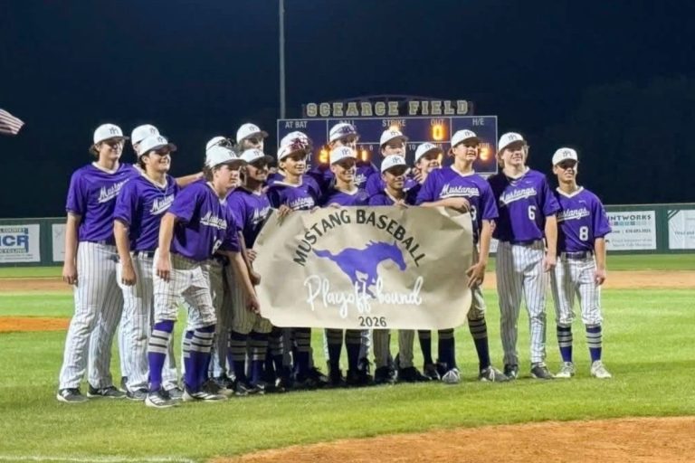 Mustang baseball advances to playoffs, strikes win in first game ...